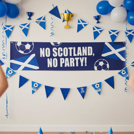 No Scotland No Party Football Banner 120cm x 30cm | Party Packs