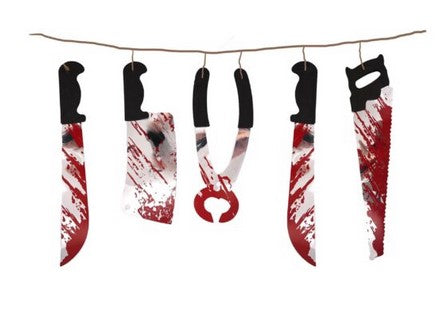 Bloody Weapons Garland - 1.8m – Party Packs