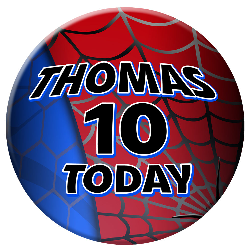 Personalised Spider-Hero Badge | Spider-Man | Party Packs