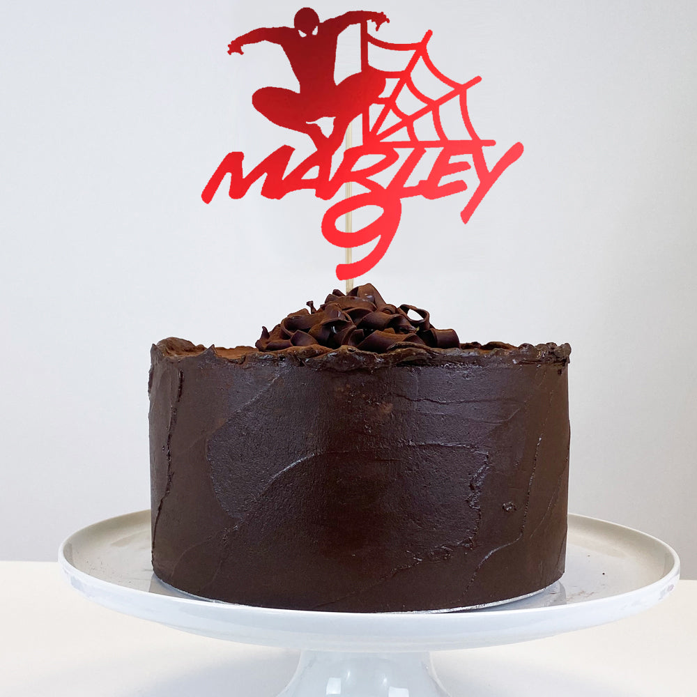 Personalised Superhero Foil Cake Topper - Each | Party Packs
