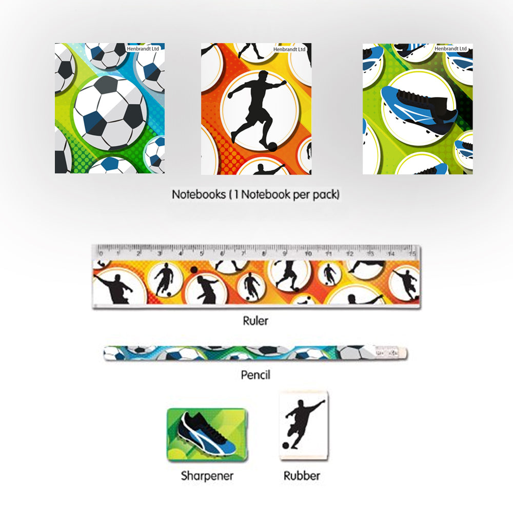 Football Themed Stationary Set - 5 Pieces – Party Packs