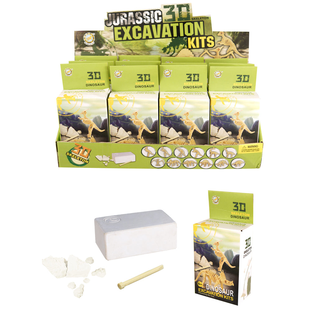 Dinosaur Dig It Excavation Kit 12 Assorted | Party Packs