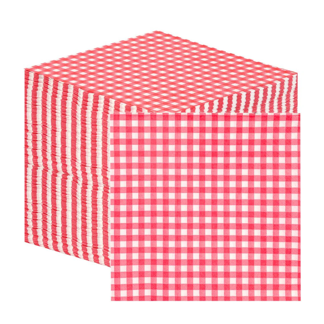 Red & White Check Napkins - 33cm - Bulk Pack of 100 – Party Packs