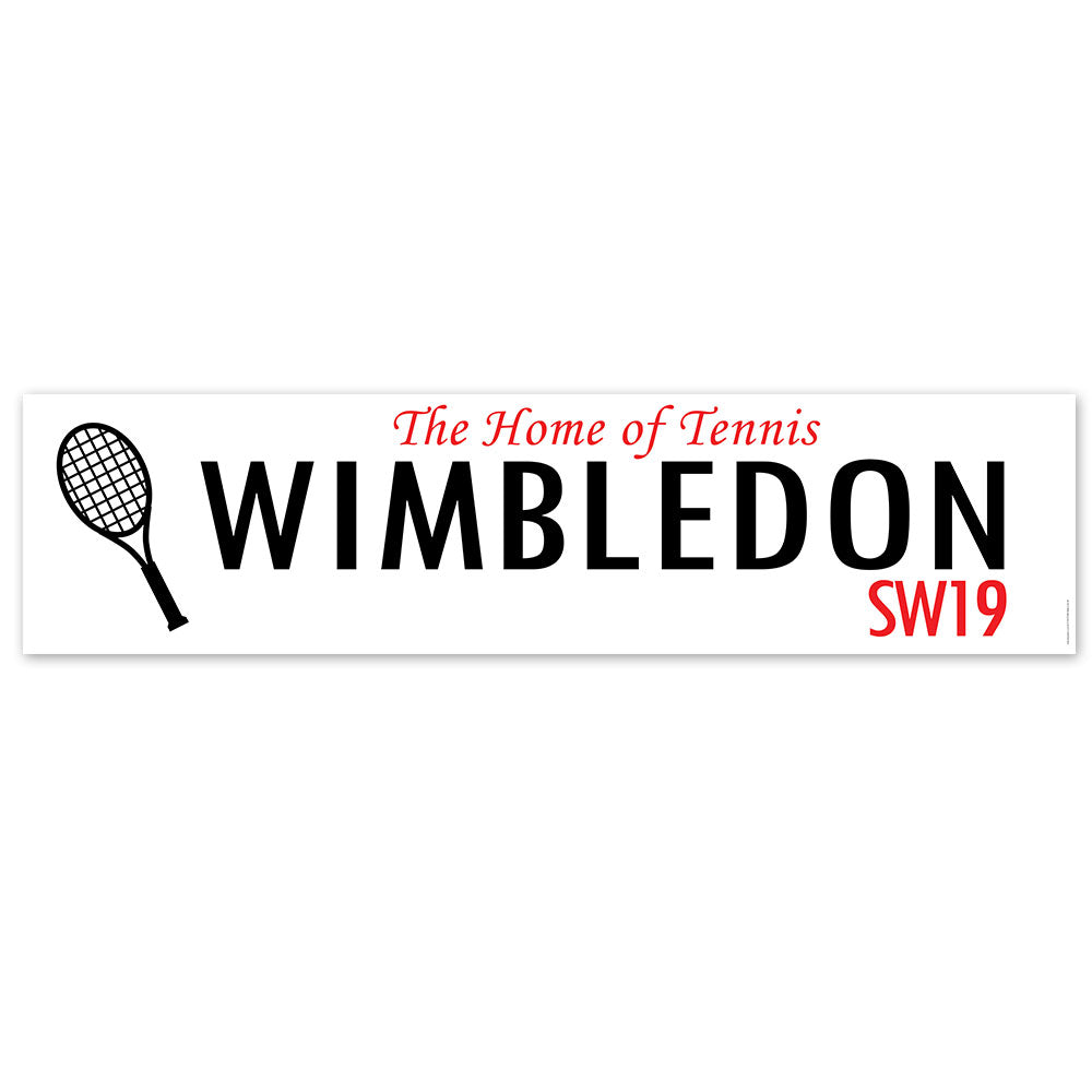 Wimbledon London Street Sign Banner - 120cm x 30cm – Party Packs
