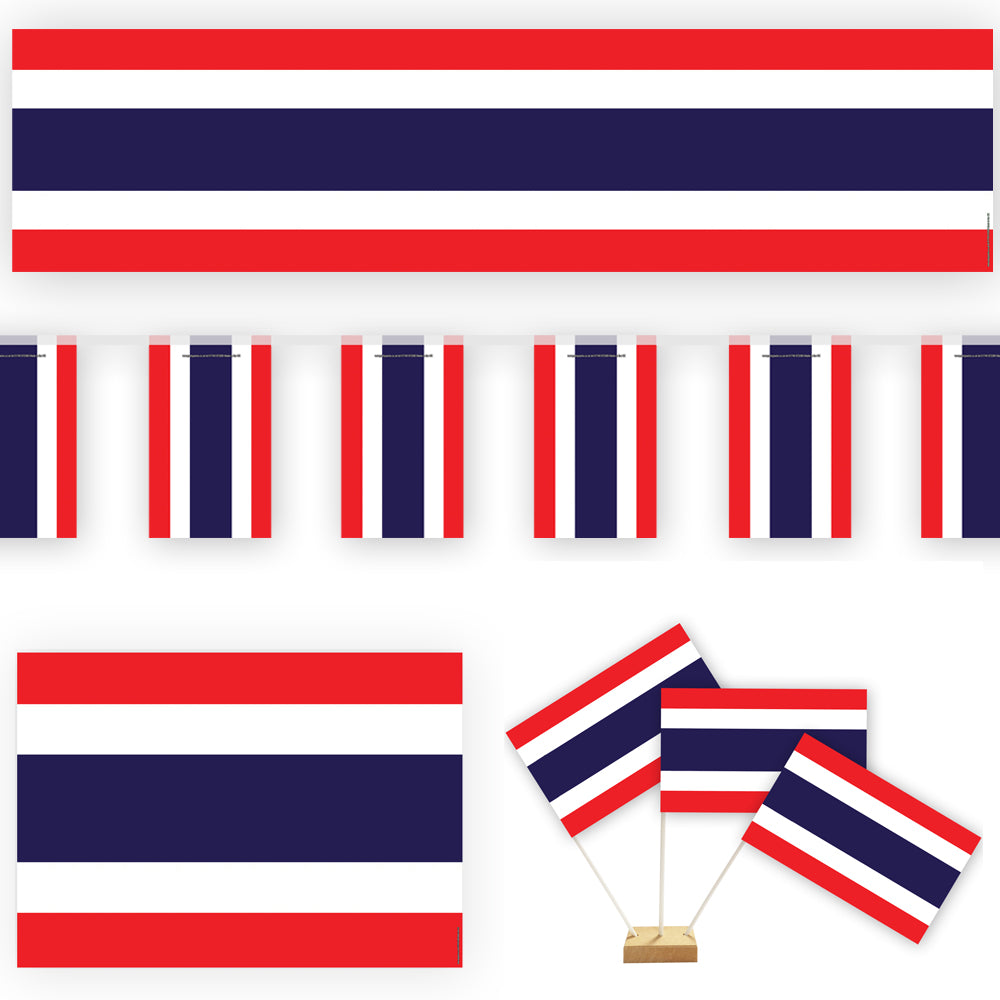 Thailand Flag Paper Banner Decoration | Party Packs