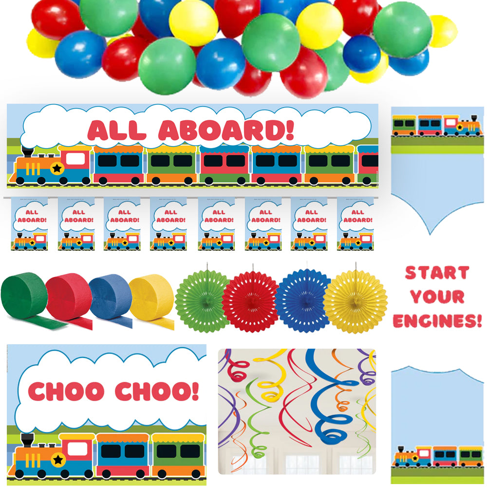 Trains Decoration Party Pack - Trains Party Supplies | Party Packs
