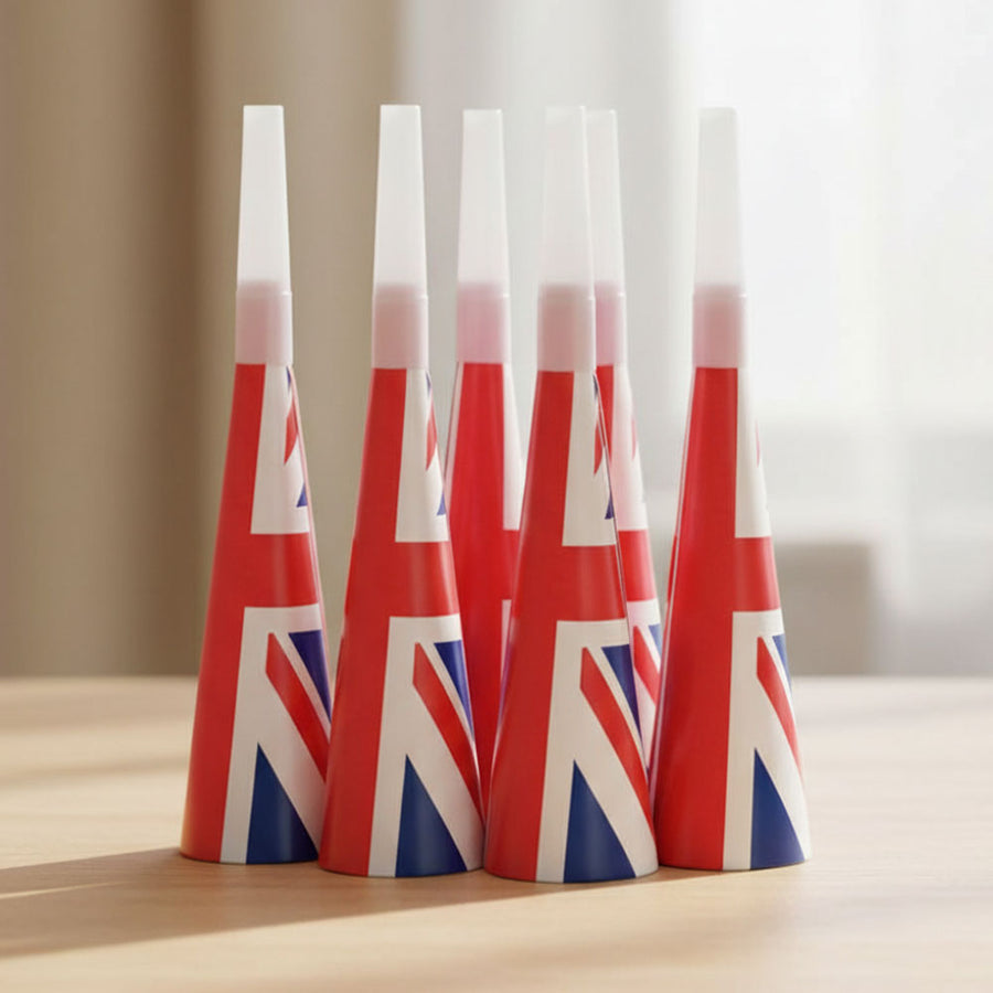 Union Jack Party Horns Pack of 6 | VE Day & British Celebration ...