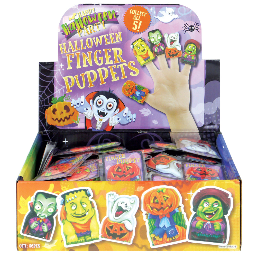 Halloween Finger Puppets | 5 Assorted Designs | Party Bag Fillers ...