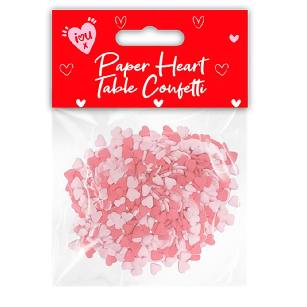 Heart Table Confetti 240 Pieces Red Pink Metallic | Valentine's Day ...