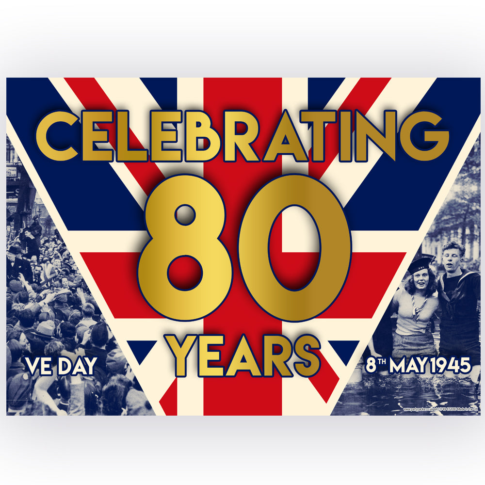 VE Day 80th Anniversary Poster Decoration | Party Packs