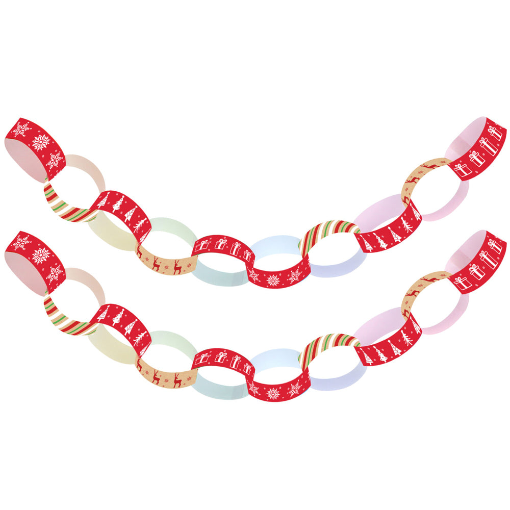 Christmas Paper Chains DIY Decoration Set – Party Packs