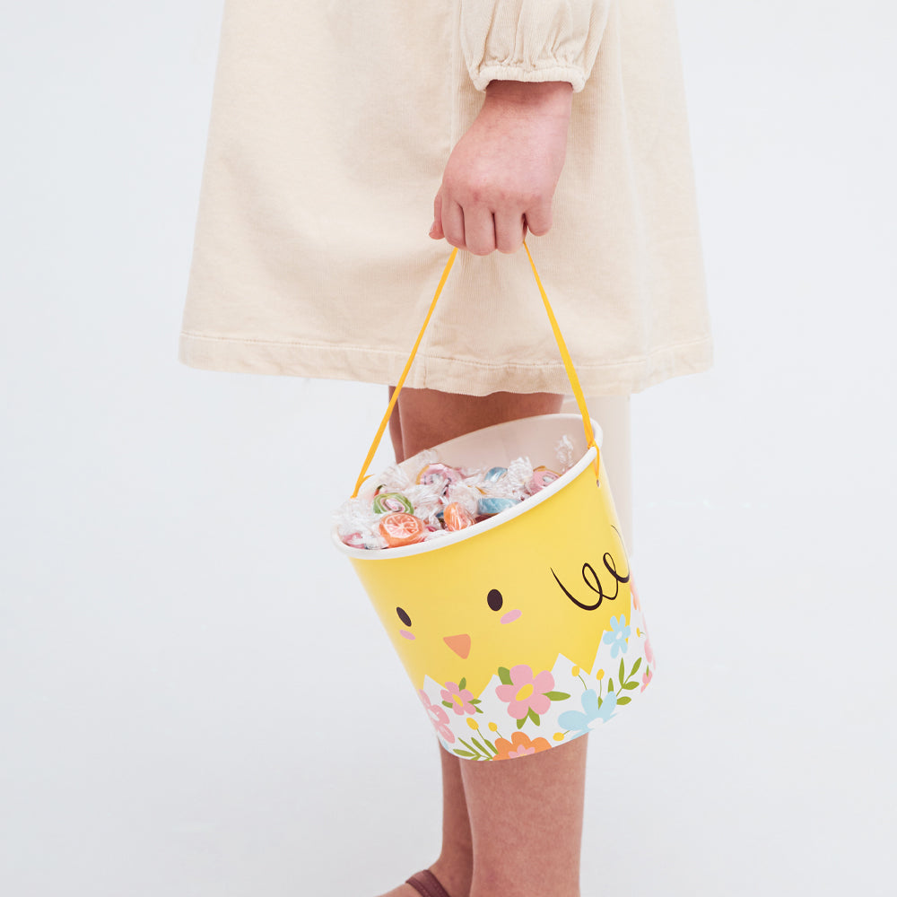 Easter Treat Buckets 14cm Pack of 2 | Bunny Egg Hunt Baskets | Party Packs