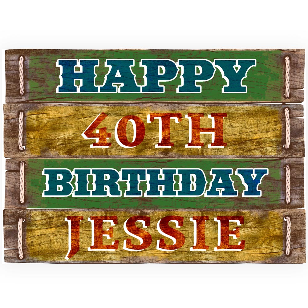 Wild West Personalised Poster Decoration - A3 | Party Packs