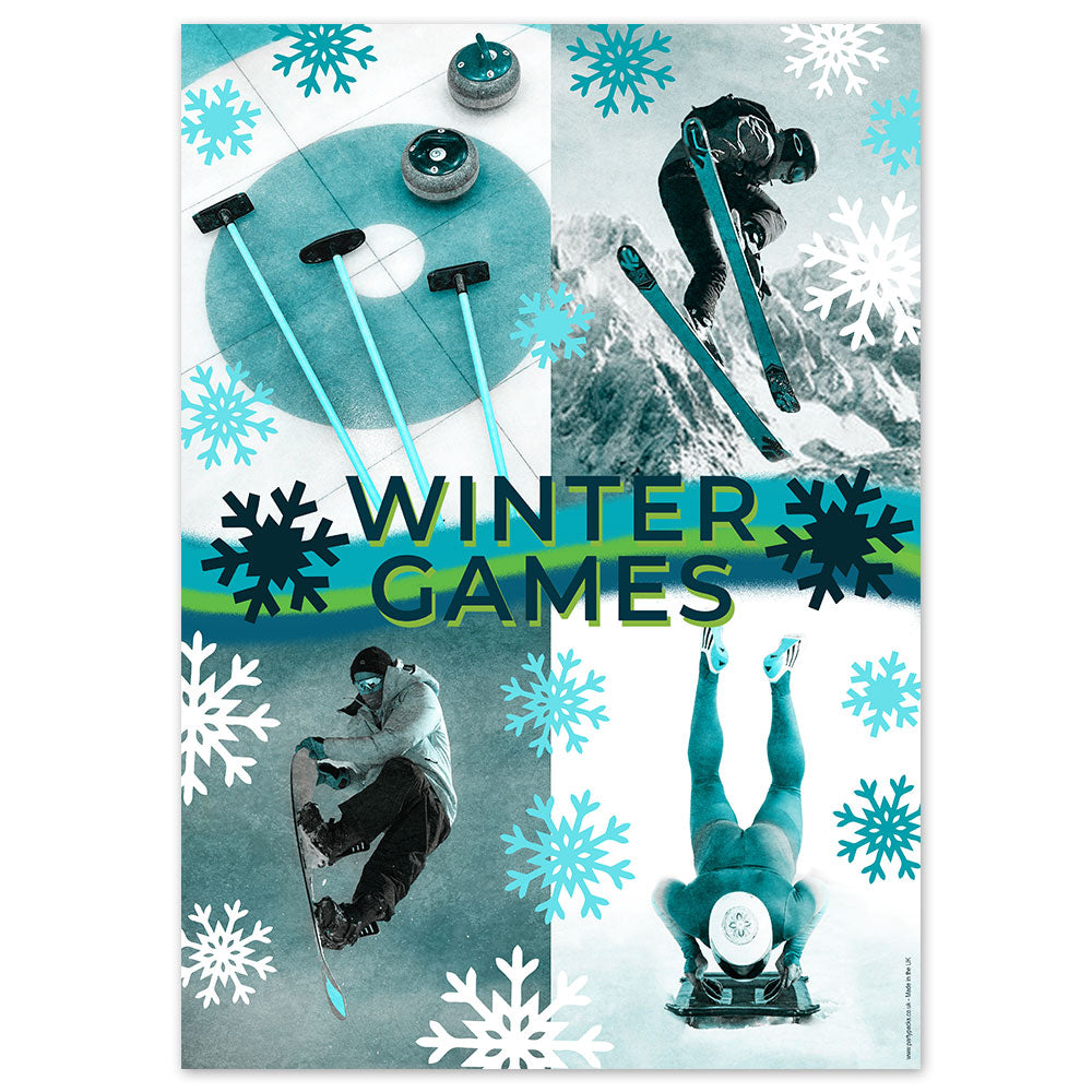 Winter Games Poster A3 | Premium Party Decorations | Party Packs