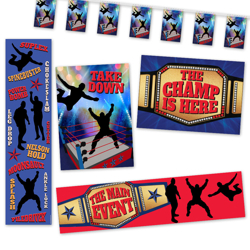 Wrestling Paper Decoration Pack – Party Packs