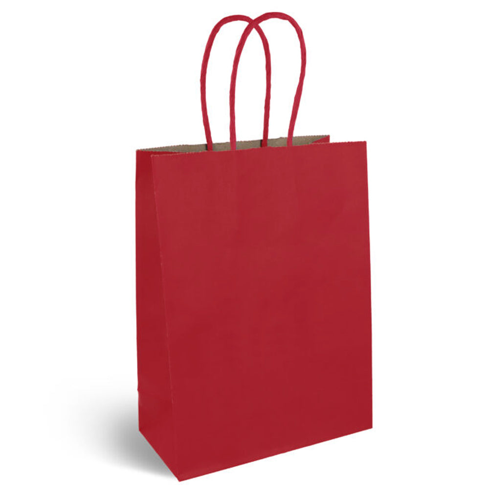 Dark Red Paper Party Bags - 22cm | Party Supplies | Party Packs
