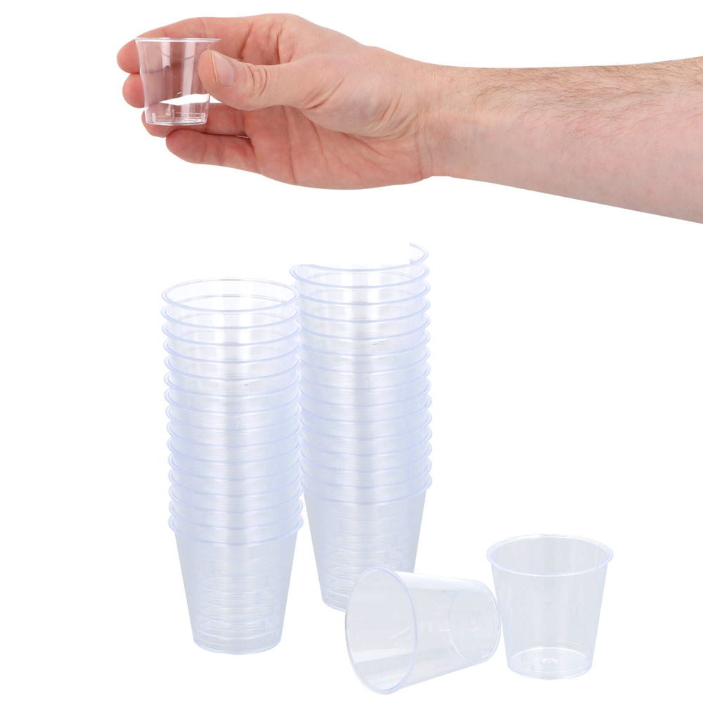 Clear Plastic Shot Glasses - 30ml - Pack of 50 – Party Packs