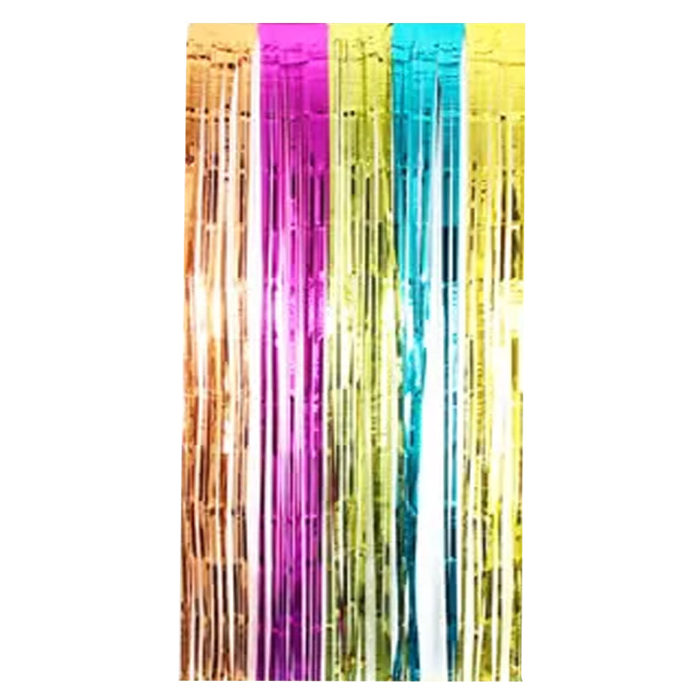 Multi Colour Foil Door Curtain - 2.4m x 92cm – Party Packs