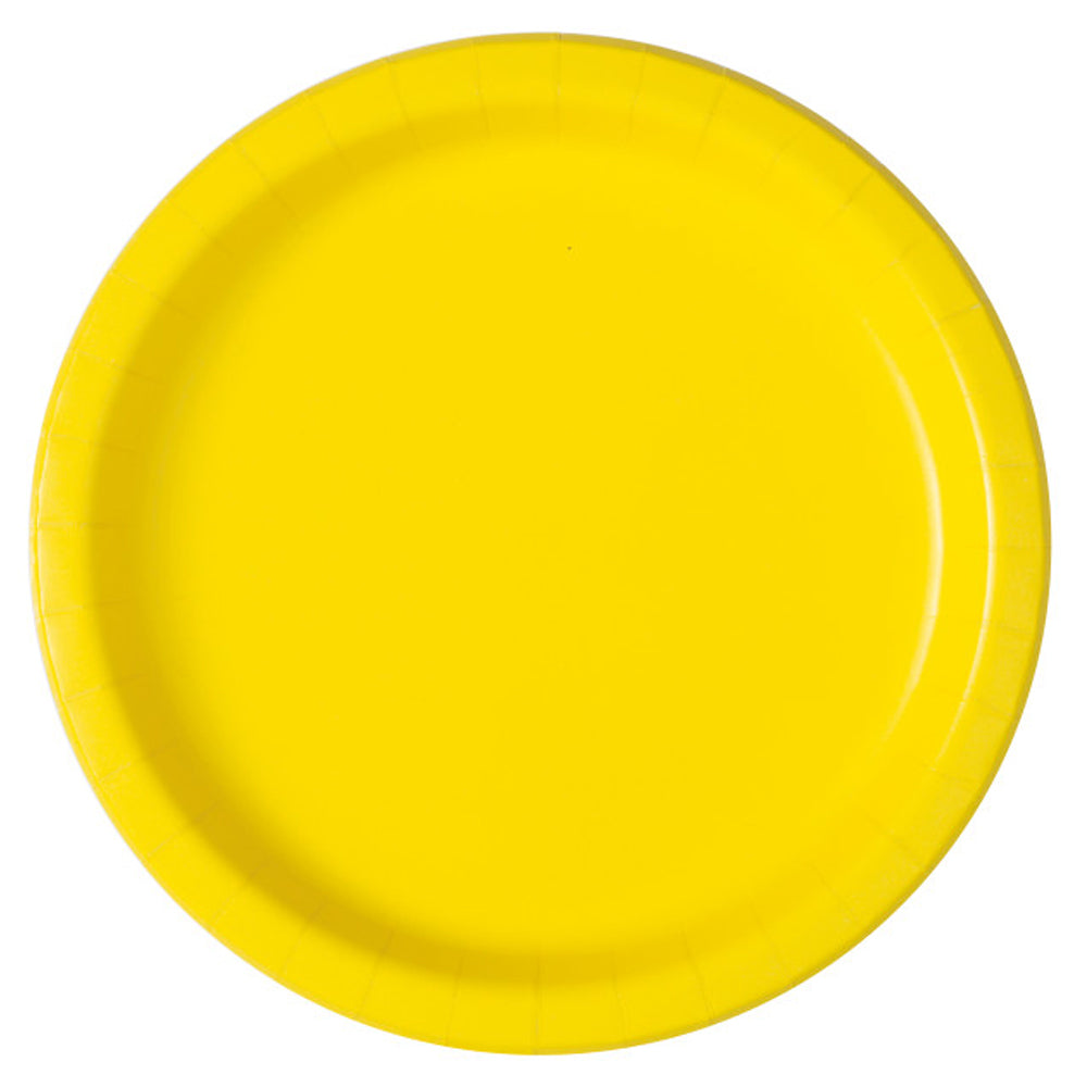 Yellow Paper Plates - 23cm - Each – Party Packs