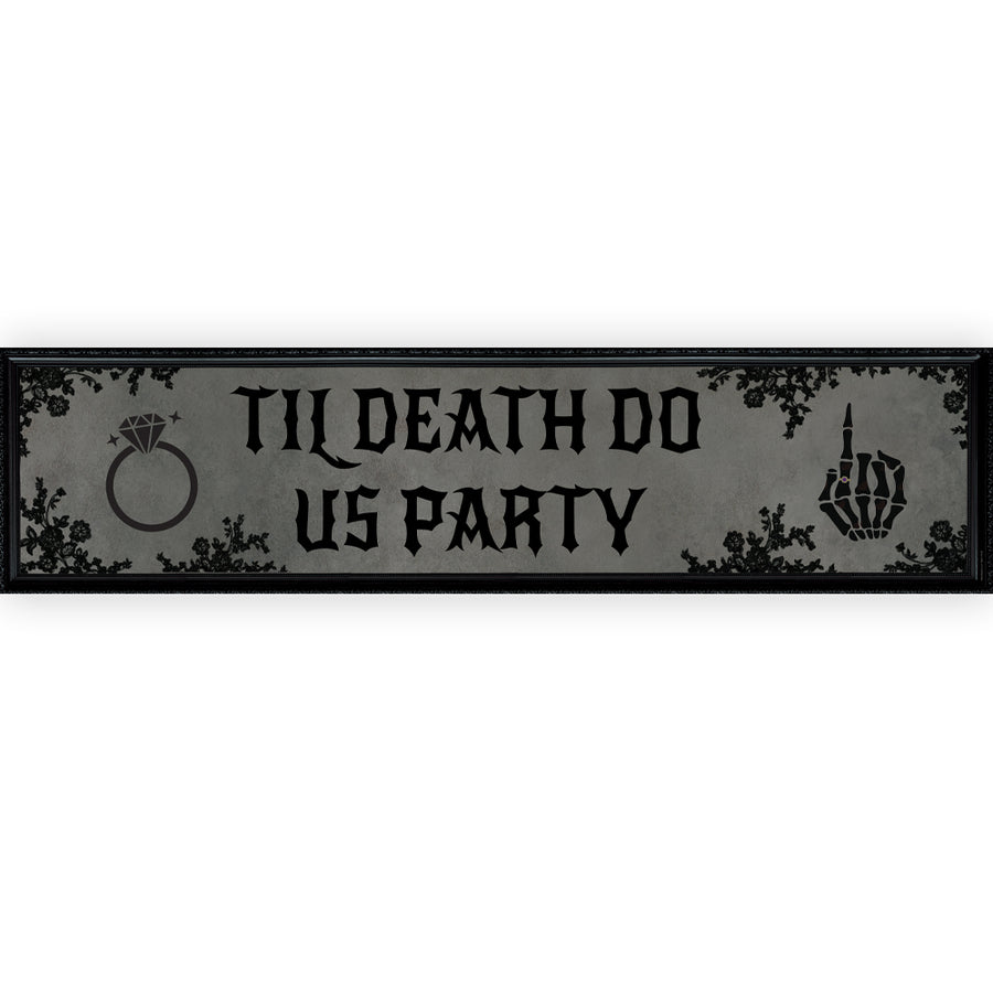Til Death Do Us Party Gothic Hen Party Banner | Alternative Bride ...