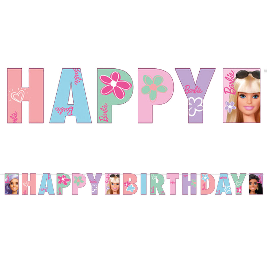 Barbie Happy Birthday Card Banner - 1.8m – Party Packs