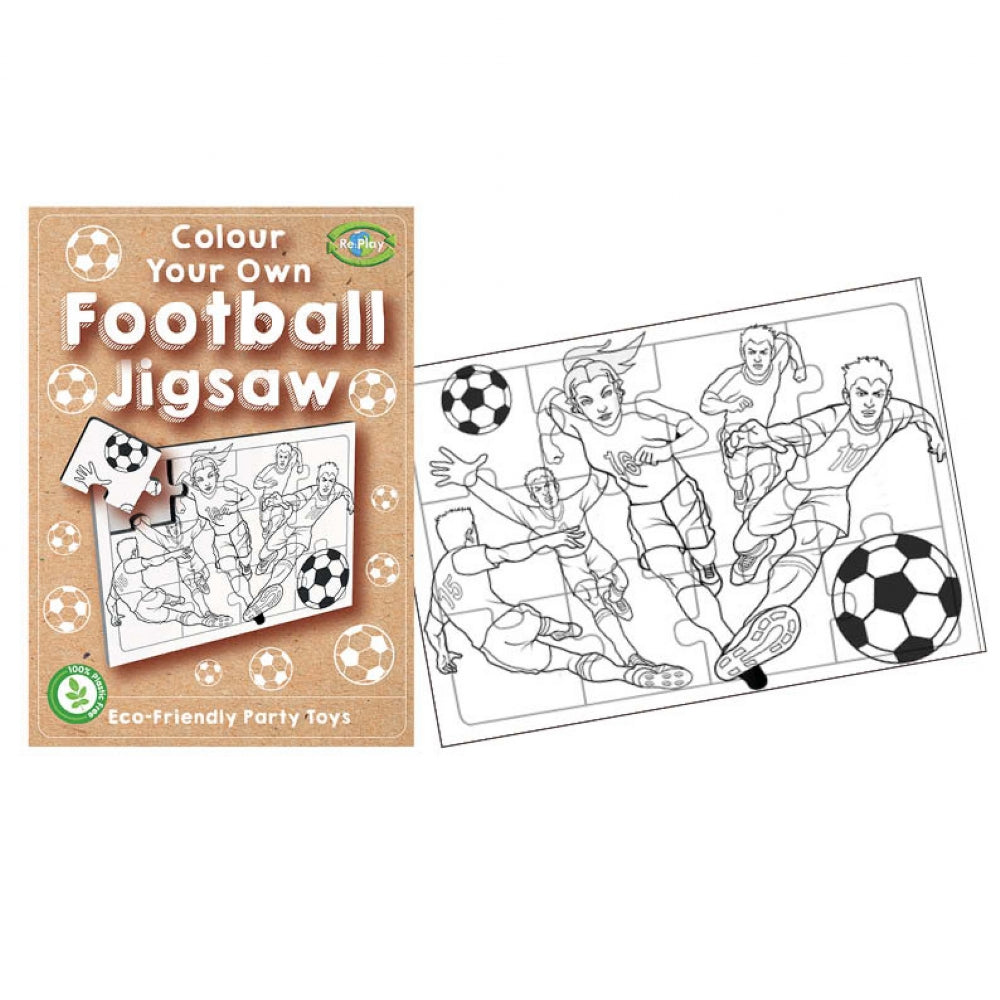 Colour In Your Own Football Jigsaw Puzzle - 14cm x 10cm - Each – Party ...
