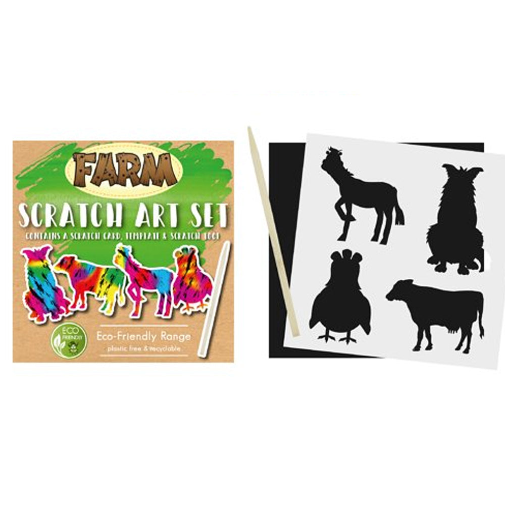 Farm Mini Scratch Art - Plastic Free – Party Packs