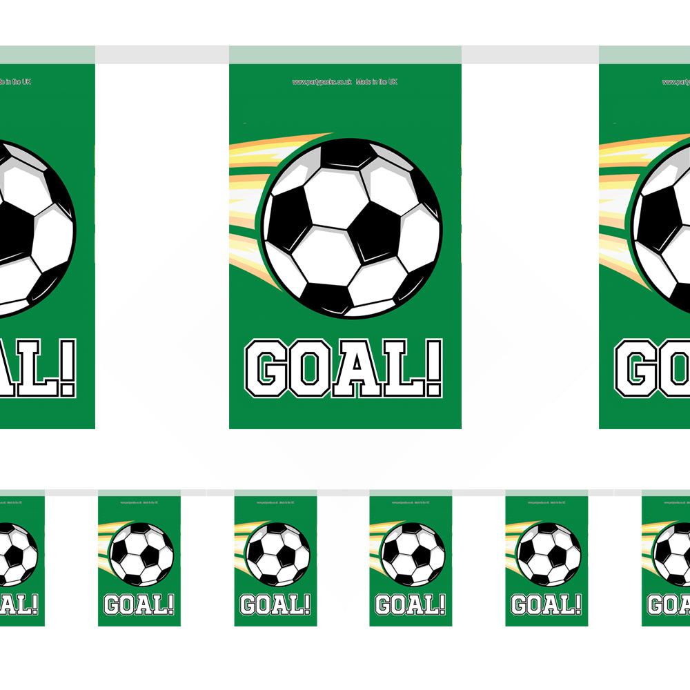 Football Paper Flag Bunting Decoration - 2.4m | Party Packs