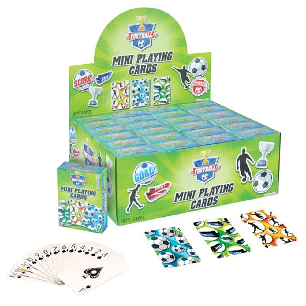 Pack of Mini Football Playing Cards - 4cm x 6cm – Party Packs