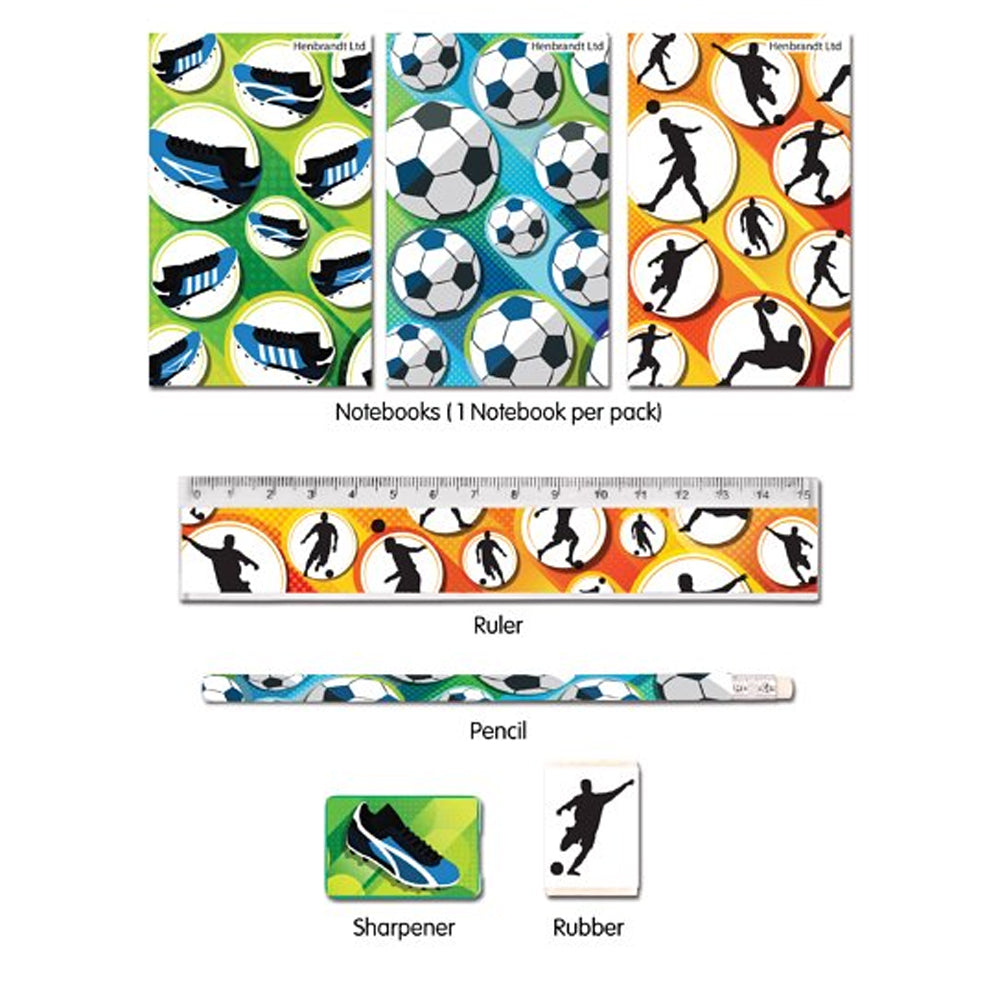 Football Themed Stationary Set - 5 Pieces – Party Packs