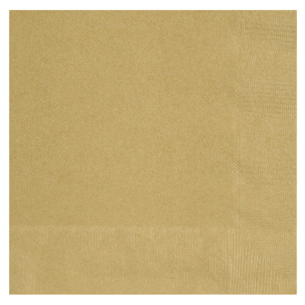 Gold Paper Napkins - 2 Ply - Pack of 20 - 33cm – Party Packs
