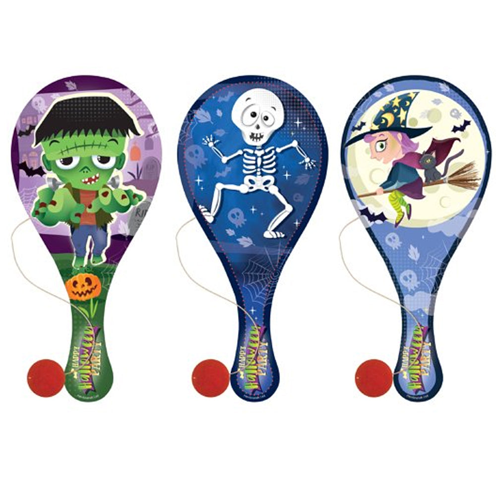Halloween Wooden Paddle Bat and Ball - Each – Party Packs