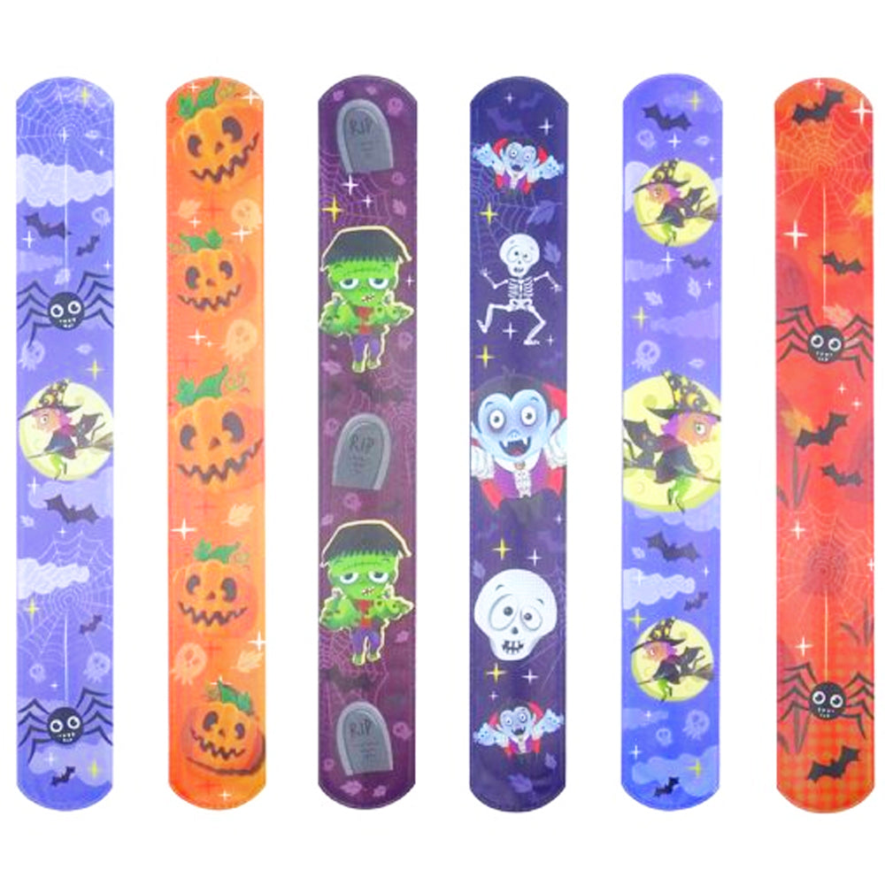 Halloween Snap Band Bracelets - Assorted Designs - Each – Party Packs