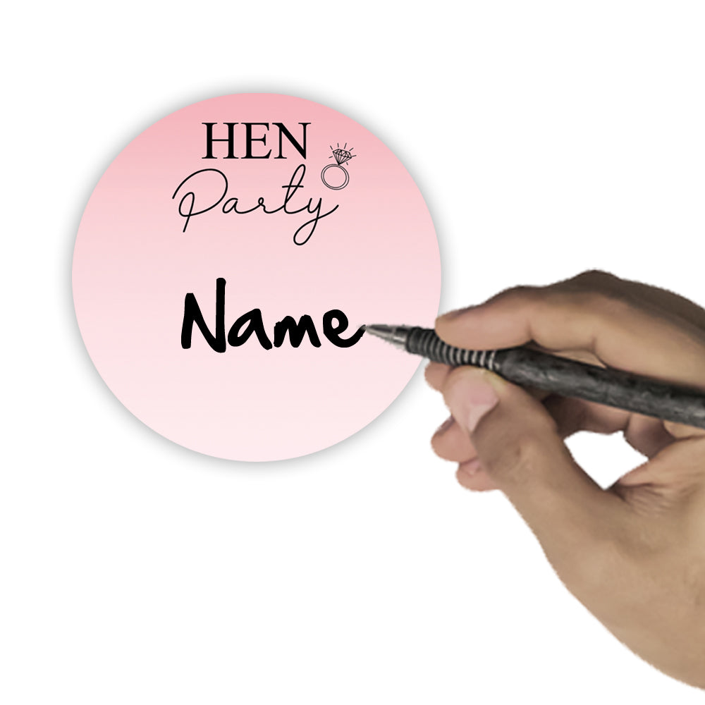 Hen Party Name Stickers - 5cm - Sheet of 15 – Party Packs