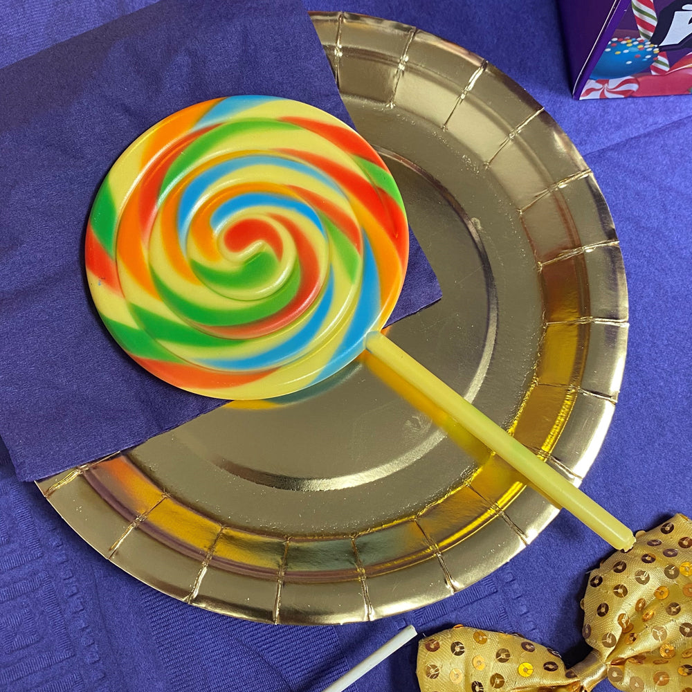 Jumbo Plastic Fake Lollipop Prop - 12cm x 23cm – Party Packs