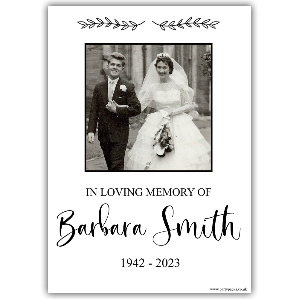 In Loving Memory Memorial Personalised Poster - A3 – Party Packs