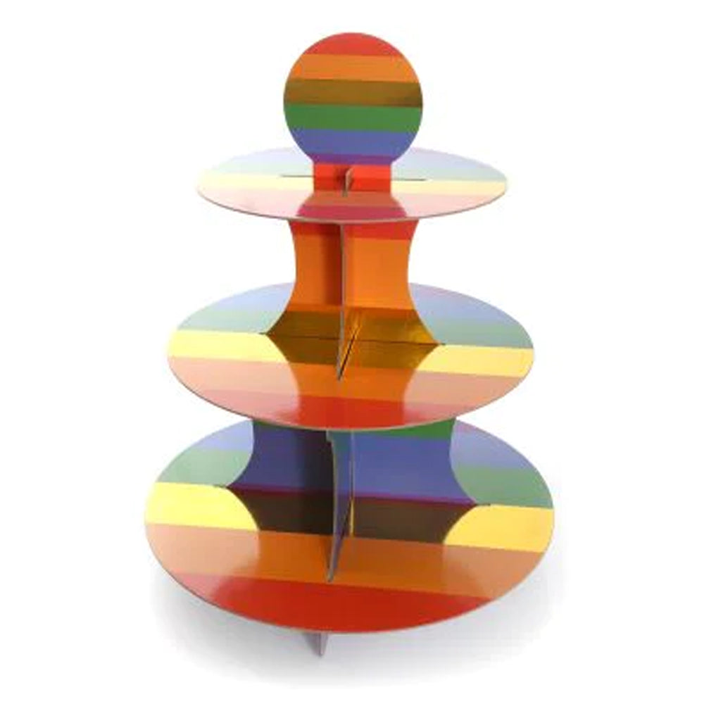 Rainbow 3 Tier Cake Stand - 30cm – Party Packs