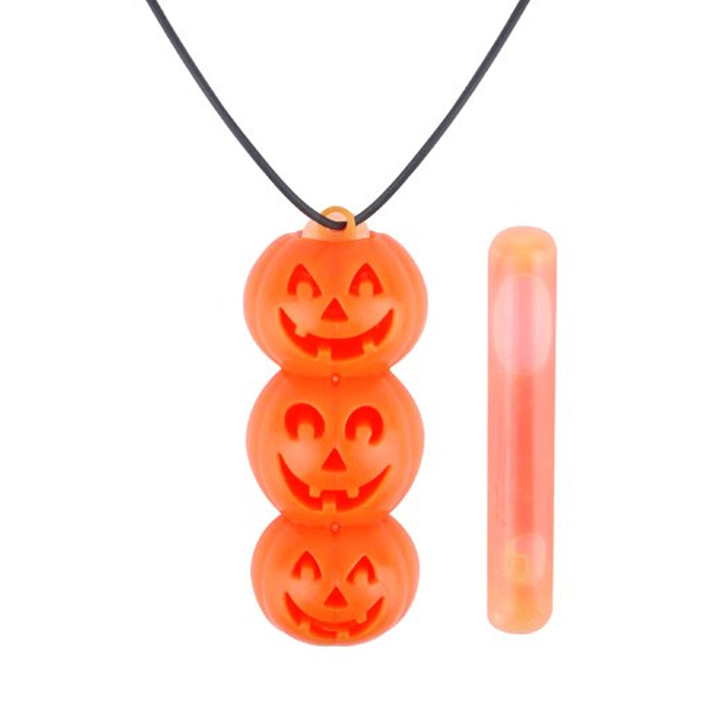 Halloween Glow In The Dark Pumpkin Necklace - Each – Party Packs