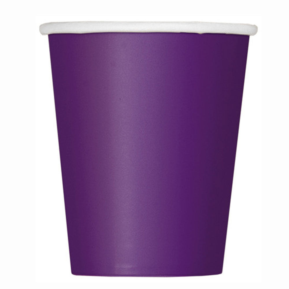 Purple Paper Cup - Each - 266ml – Party Packs