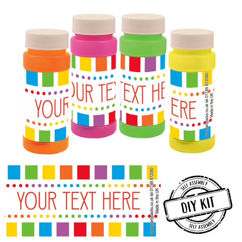 Personalised Bubbles - Rainbow Celebration - Pack of 8 – Party Packs