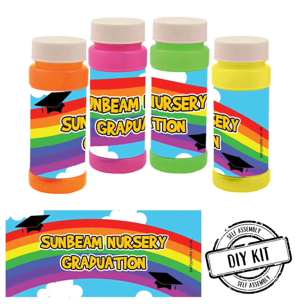 Personalised Bubbles - Rainbow Pre-School Graduation - Pack of 8 ...