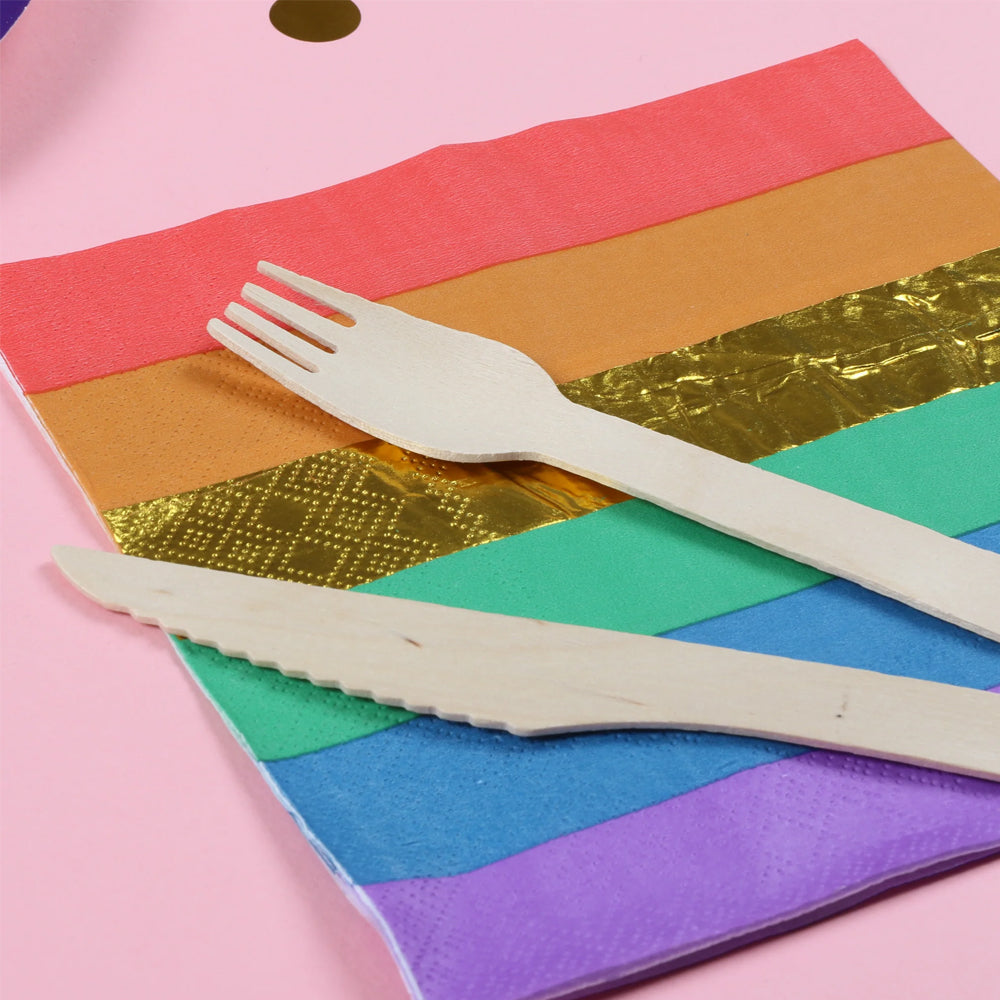 Rainbow Paper Napkins - 33cm - Pack of 20 – Party Packs