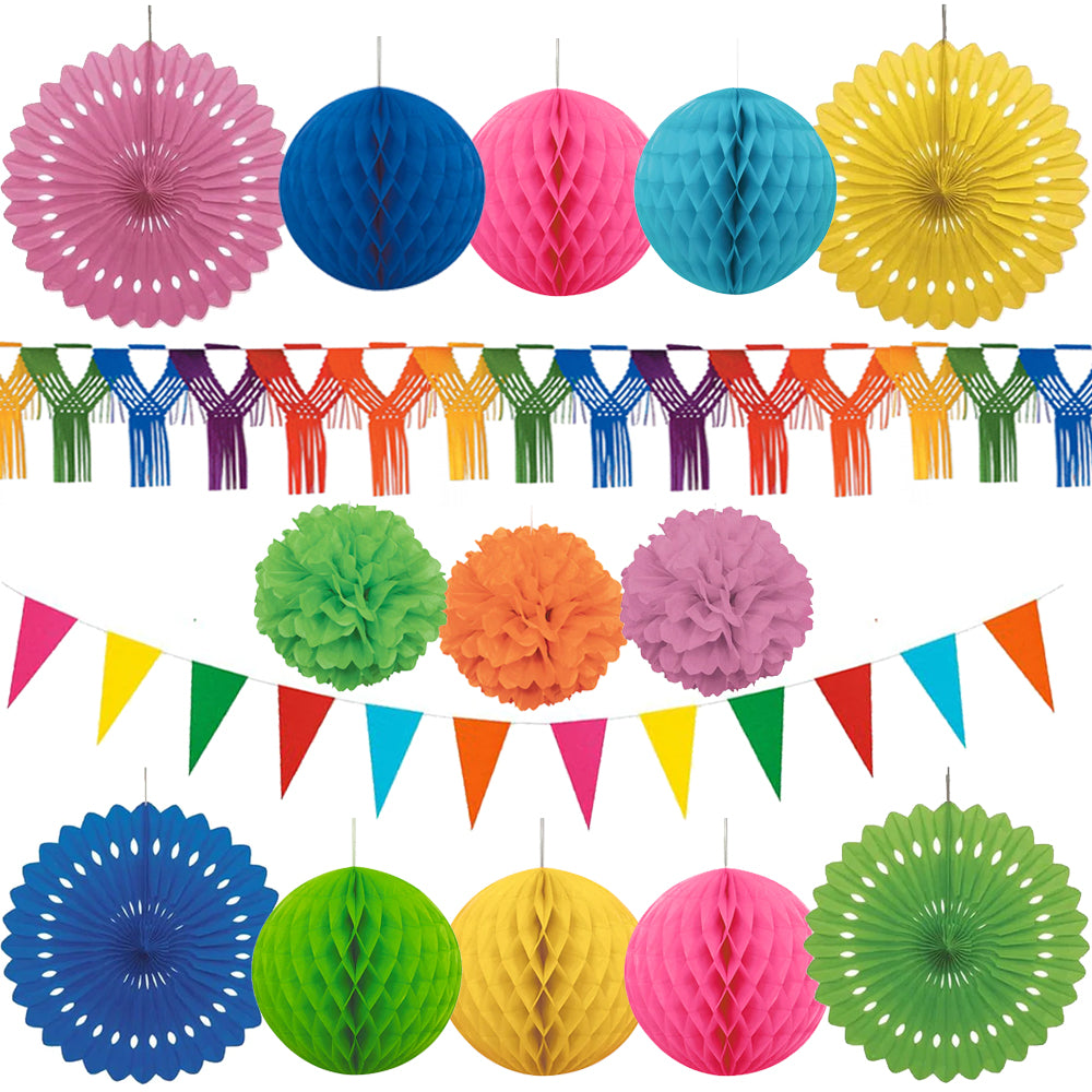 Rainbow Tissue Decoration Pack | Party Packs