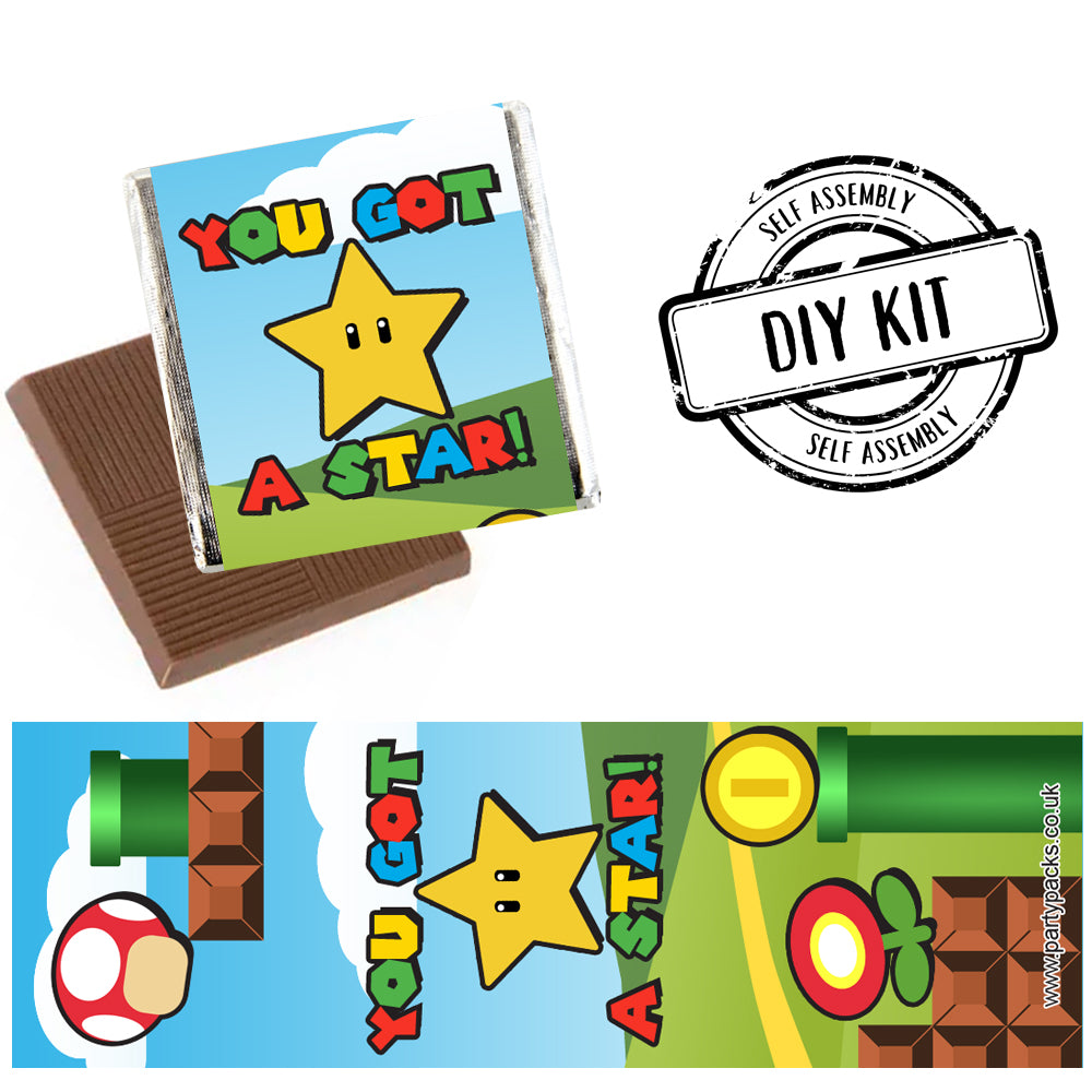 Super Plumber Bros Square Chocolates - Pack of 16 – Party Packs