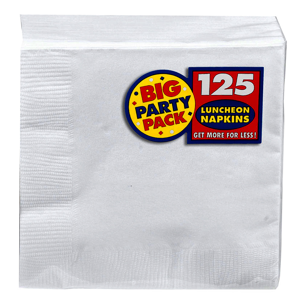 Bulk Pack of White Luncheon Napkins - 33cm - Pack of 125 – Party Packs