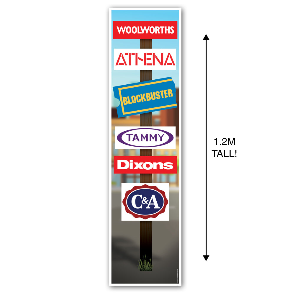 90's Nostalgia Shop Signs Banner | 1990's Party | Party Packs