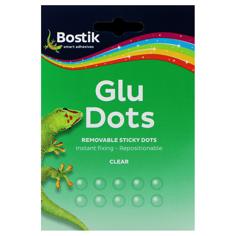 Bostik Glu Dots Removable Clear Sticky Dots - Pack of 64 – Party Packs