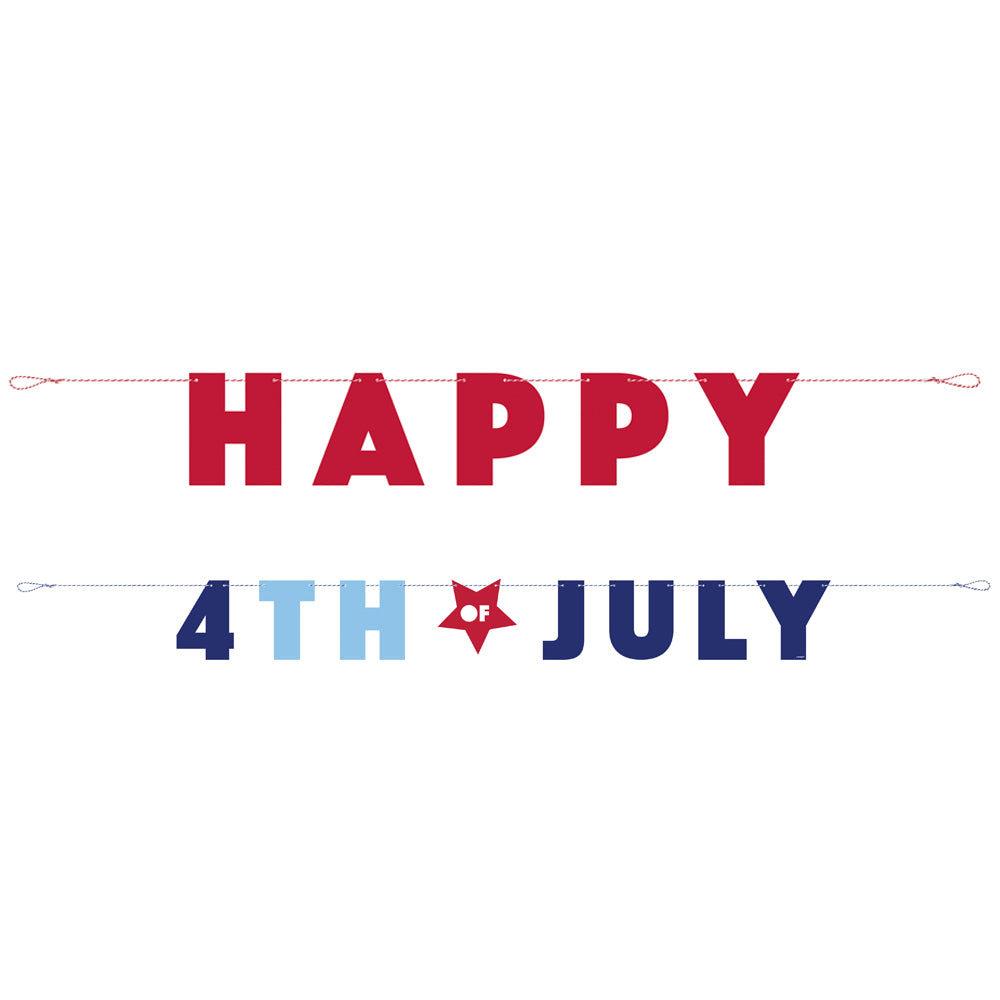 Happy 4th of July Letter Banner - 2.5m – Party Packs