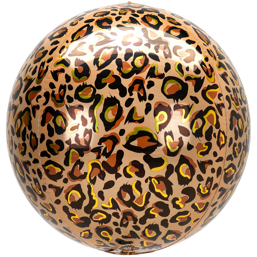 Animalz Leopard Print Orbz Foil Balloon - 38cm – Party Packs