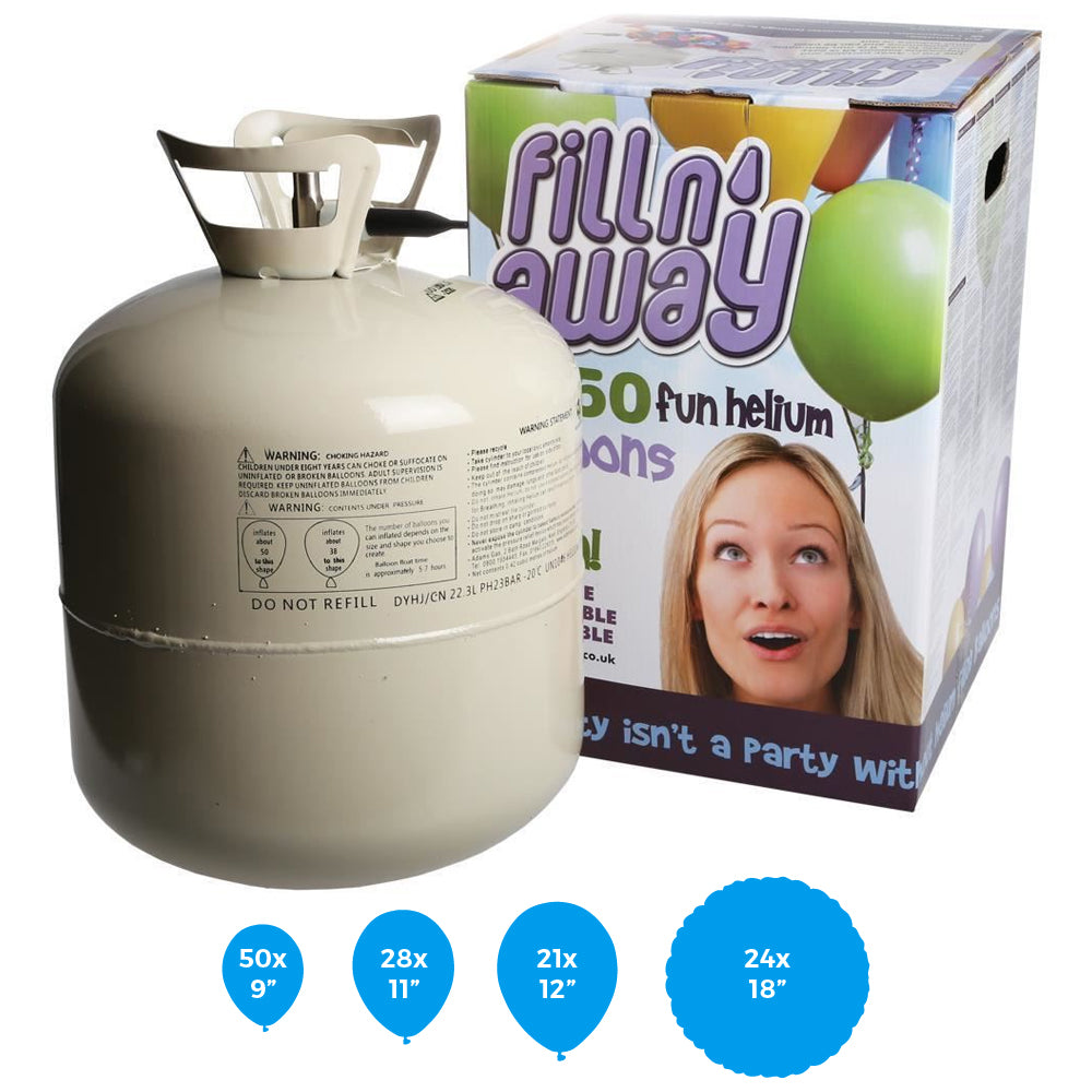 Helium Balloon Gas Canister For 50 Balloons (Recyclable) | Party Packs